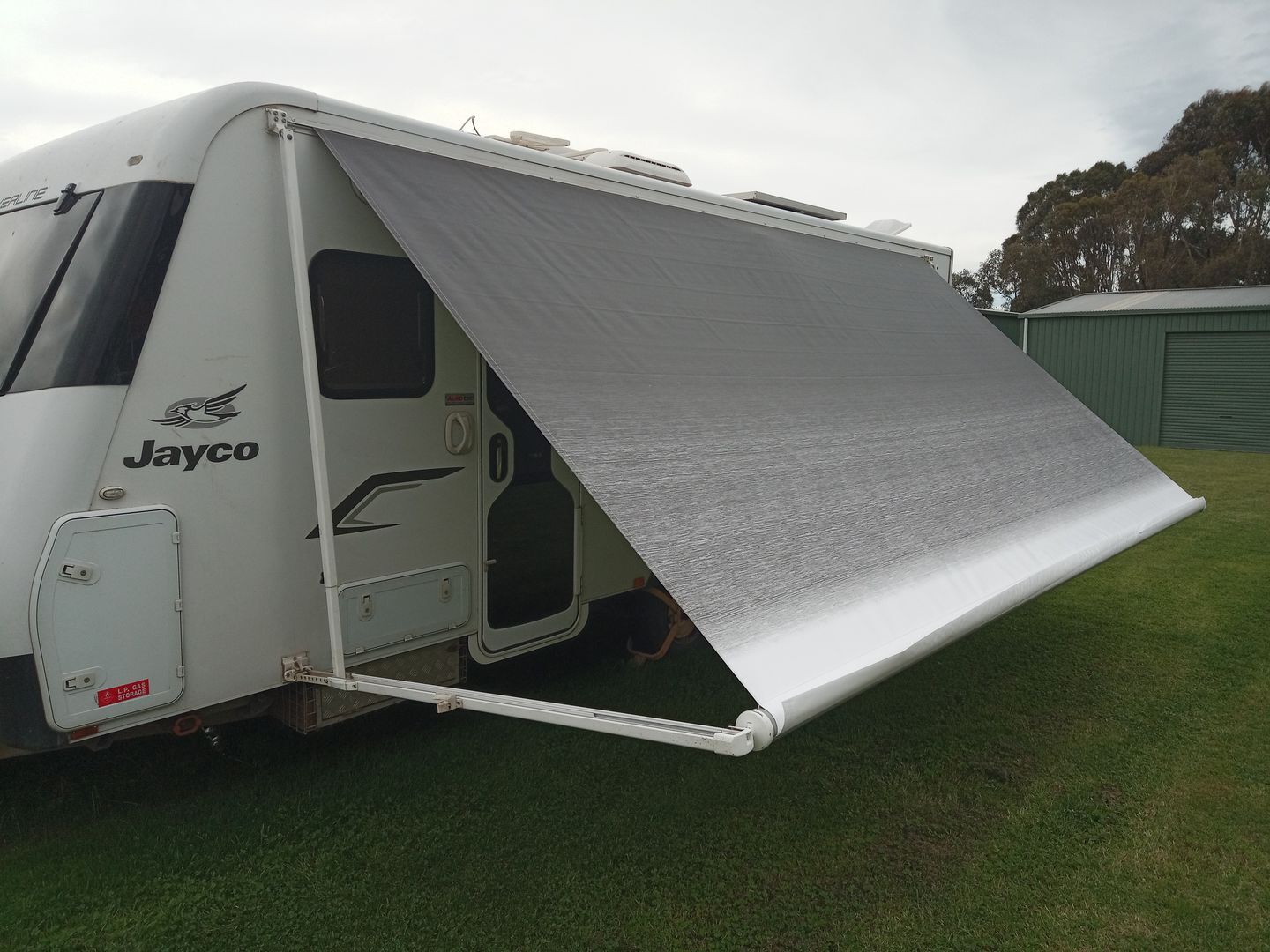 Awning Replacement Vinyl - Black Fade WA1001 White Flap – Awnlux Awnings