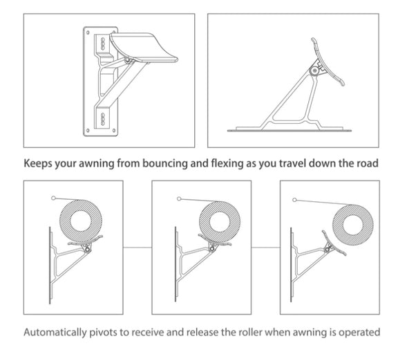 Awning Support Cradle, Bracket – Awnlux Awnings